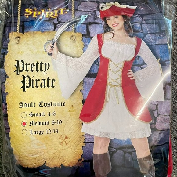 Spirit | Dresses | Pretty Pirate Costume Spirit Halloween Medium New In ...